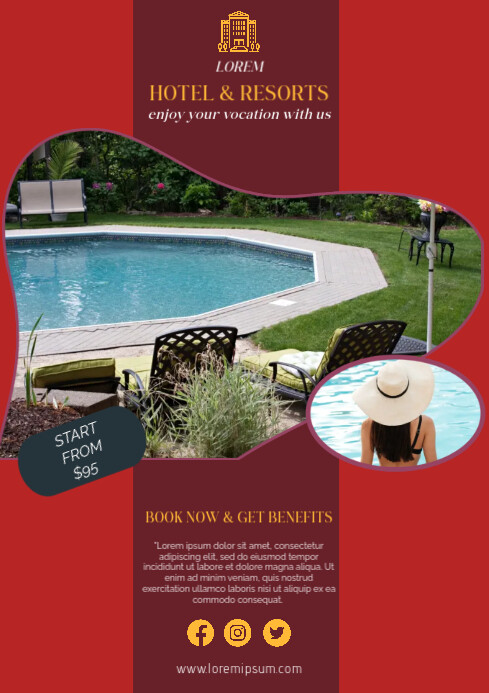 HOTEL & RESORTS TEMPLATE | PosterMyWall
