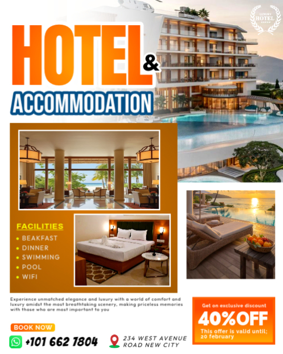 Copy of Hotel Accommodation guest room lodging services holiday ...