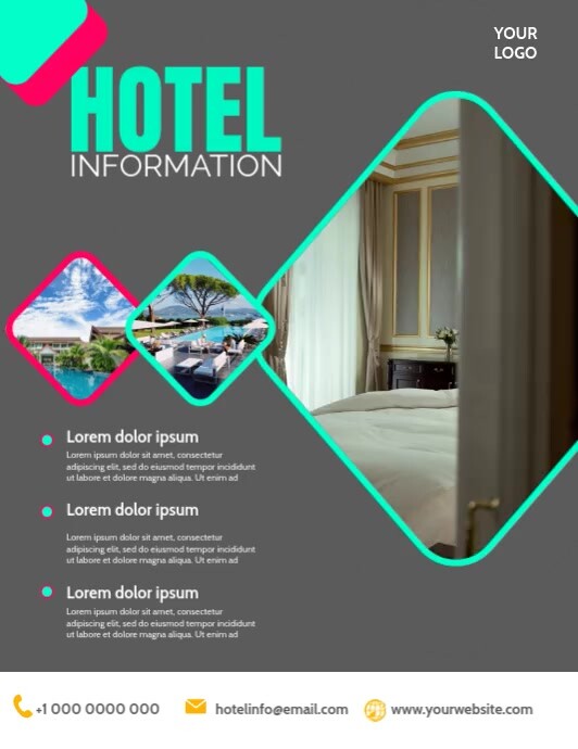hotel accomodation flyer template | PosterMyWall
