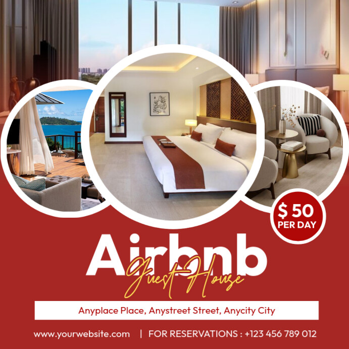 Hotel Airbnb ad Template | PosterMyWall