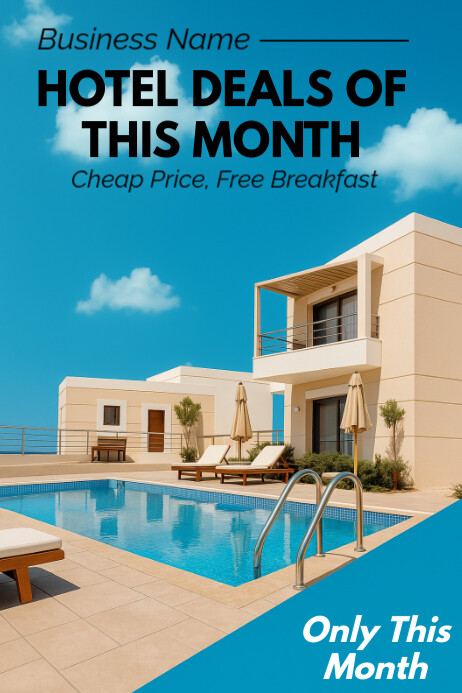 Hotel Deals Of This Month Poster Template | PosterMyWall