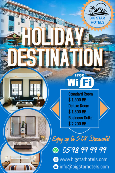 HOTEL HOLIDAY DISCOUNT FLYERS ADS Template | PosterMyWall