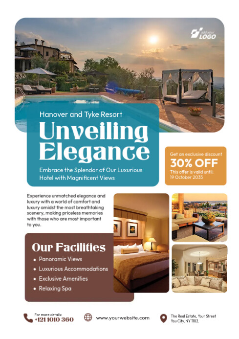 Hotel Promotion Flyer Template for Accommodation and Resort Offers ...