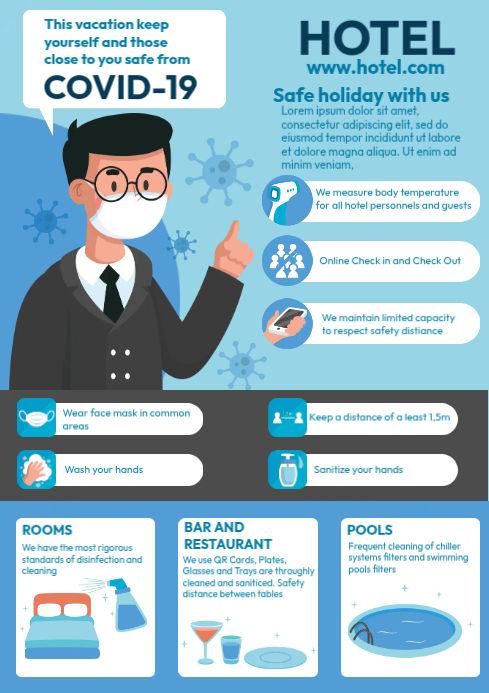 Copy of Hotel Safety for Covid 19 | PosterMyWall