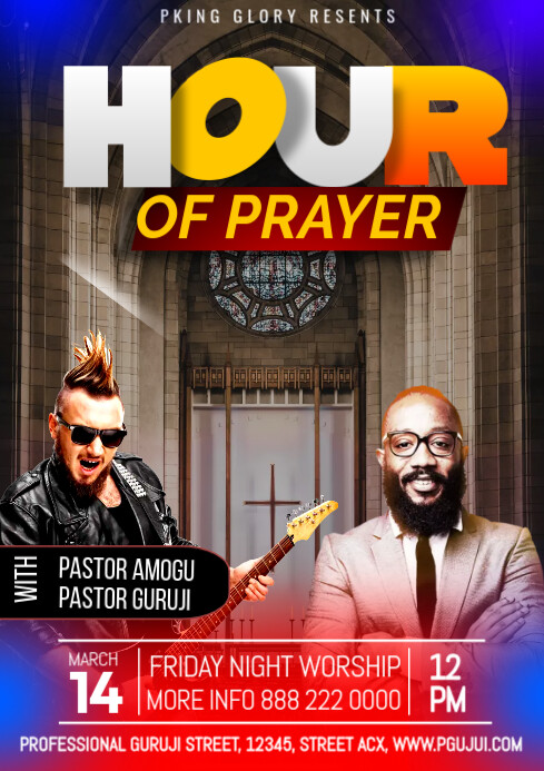 hour of prayer Template | PosterMyWall
