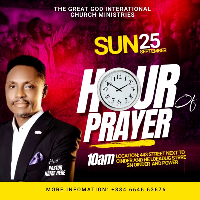 hour of prayer Template | PosterMyWall