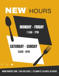 Business Hours Flyer Template | PosterMyWall