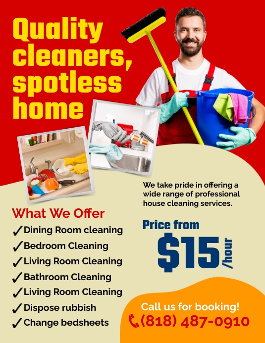 House Cleaning Services Flyer Template | PosterMyWall