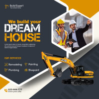House construction video ad template | PosterMyWall