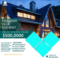 House For Rent Template | PosterMyWall