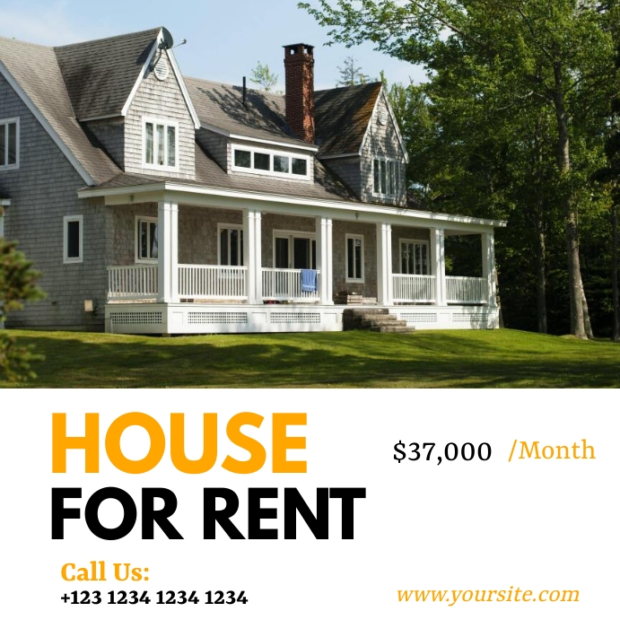 House for rent Template | PosterMyWall
