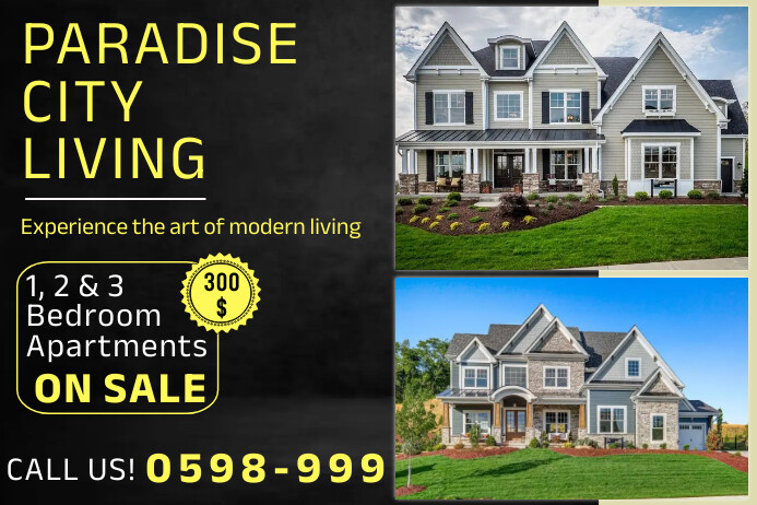 HOUSE FOR SALE CONSTRUCTION COMPANY BANNER Template | PosterMyWall