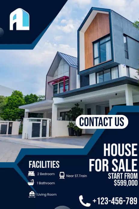 HOUSE FOR SALE Template | PosterMyWall
