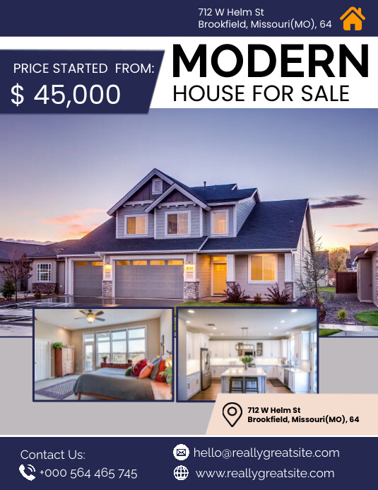 Copy of HOUSE FOR SALE DESIGN TEMPLATE | PosterMyWall