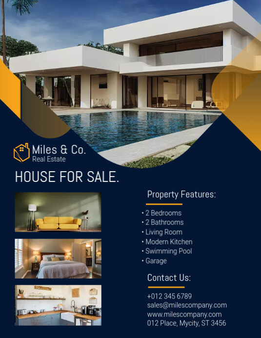 HOUSE FOR SALE Template | PosterMyWall