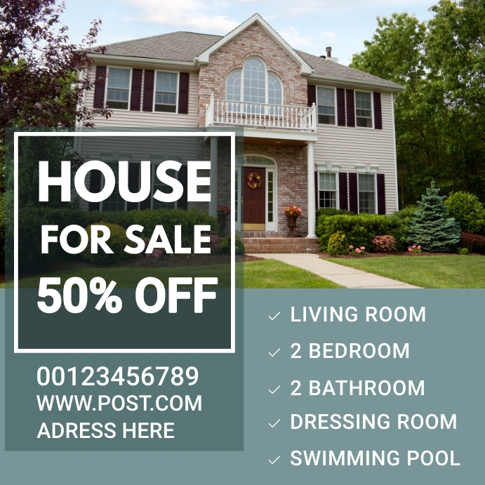 HOUSE FOR SALE INSTAGRAM POST Template | PosterMyWall