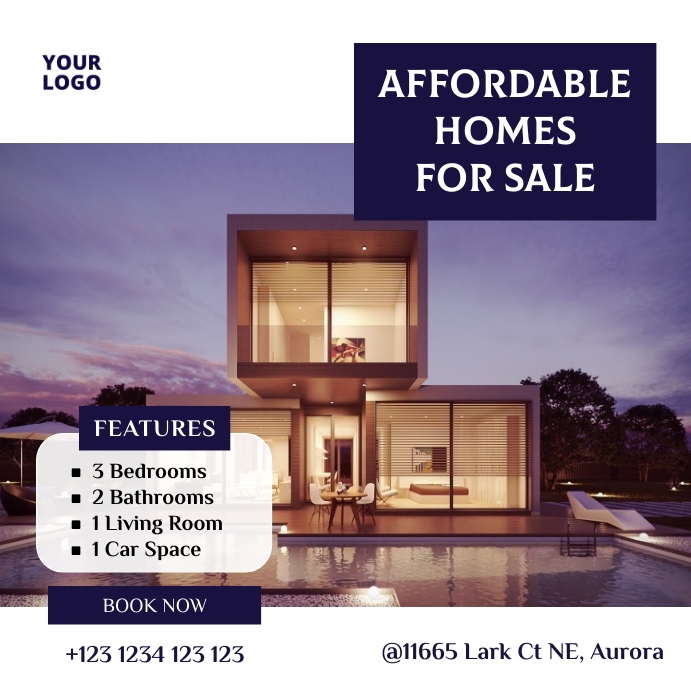 House for Sale Promotional Poster Template | PosterMyWall