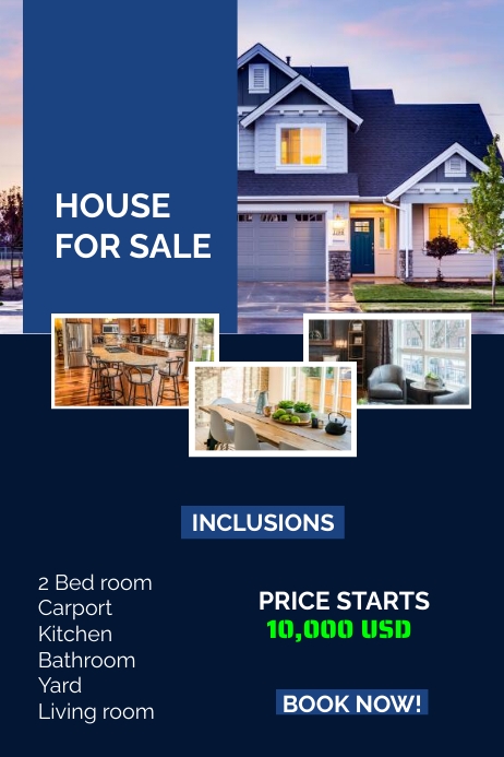 Plantilla de house for sale template | PosterMyWall