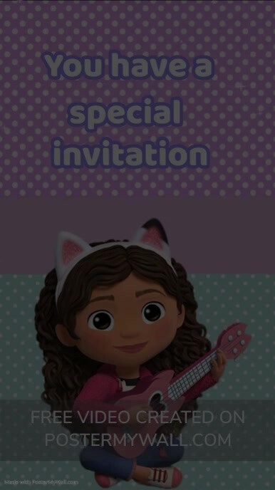 house gaby birthday invitation Modelo | PosterMyWall