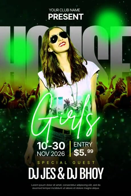 House Music Party Template | PosterMyWall