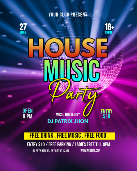 House music party Template | PosterMyWall