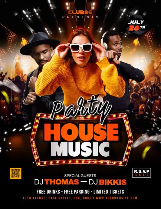 house music party flyer Template | PosterMyWall
