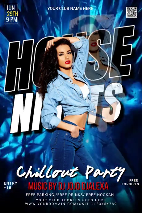 HOUSE NIGHT Template | PosterMyWall