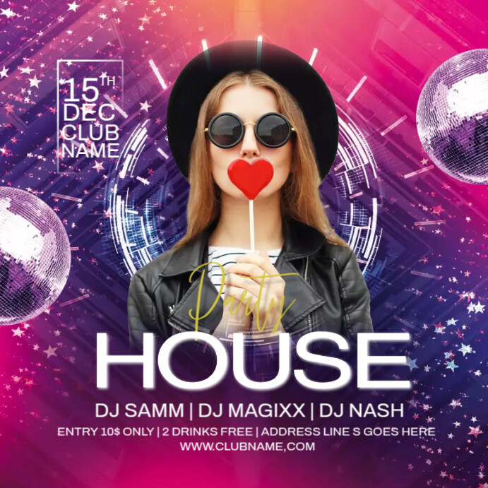 House Party Ads Template | PosterMyWall