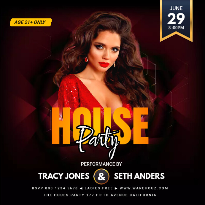 Plantilla de House Party | PosterMyWall