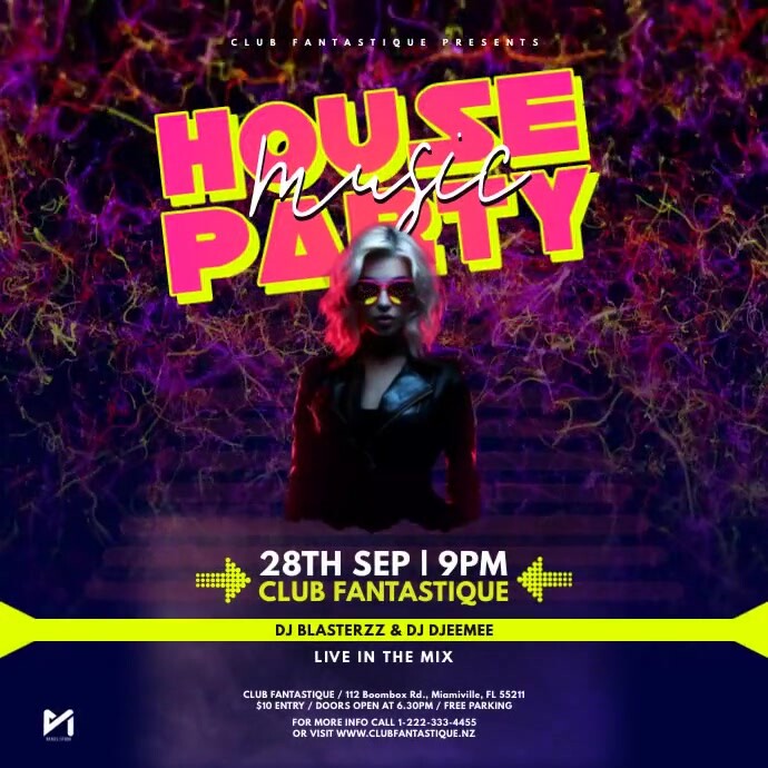 Plantilla de House Party Flyer Ad Social Media | PosterMyWall