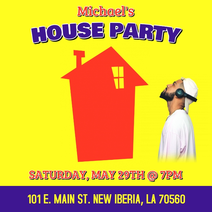 Copy of HOUSE PARTY FLYER TEMPLATE | PosterMyWall