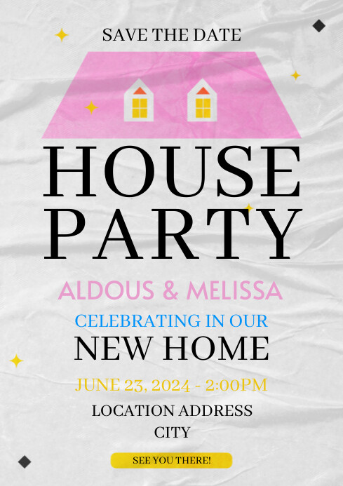 Plantilla de House Party Invitation | PosterMyWall