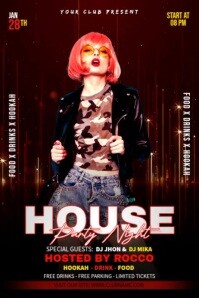 House music party poster Template | PosterMyWall