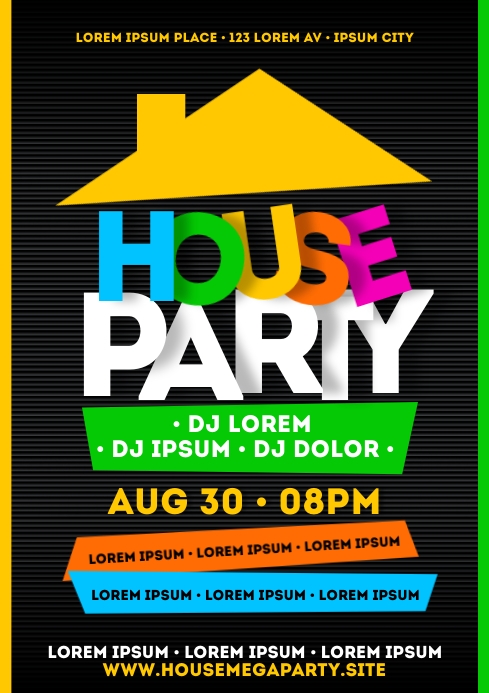 HOUSE PARTY POSTER Template | PosterMyWall