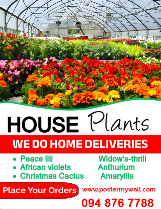 Copy of House planting flowers design flyer advert template | PosterMyWall