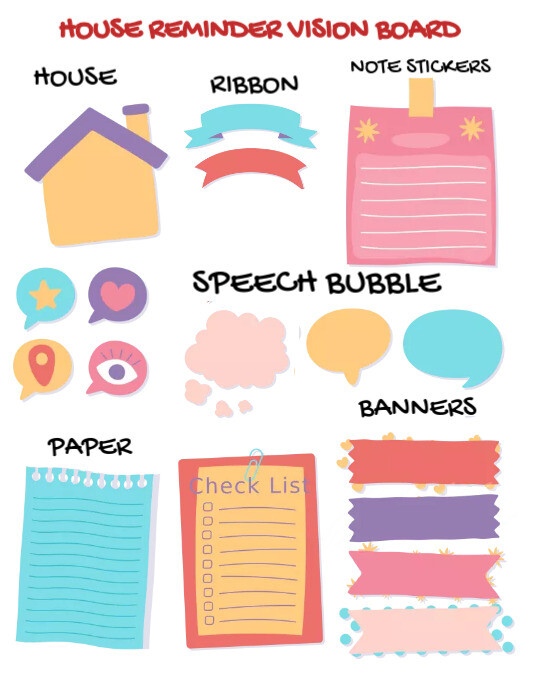 House Reminder Vision Board Template | PosterMyWall