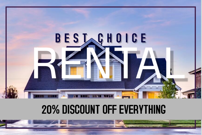 Plantilla de Alquiler de Casa | PosterMyWall