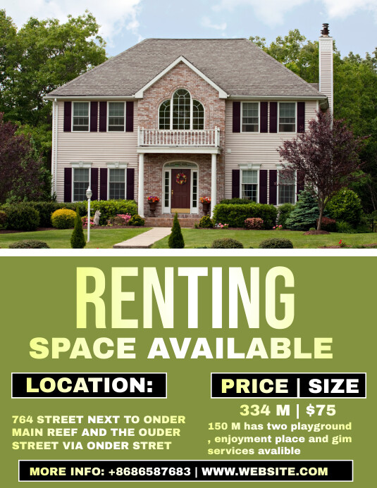 house renting flyer Template | PosterMyWall