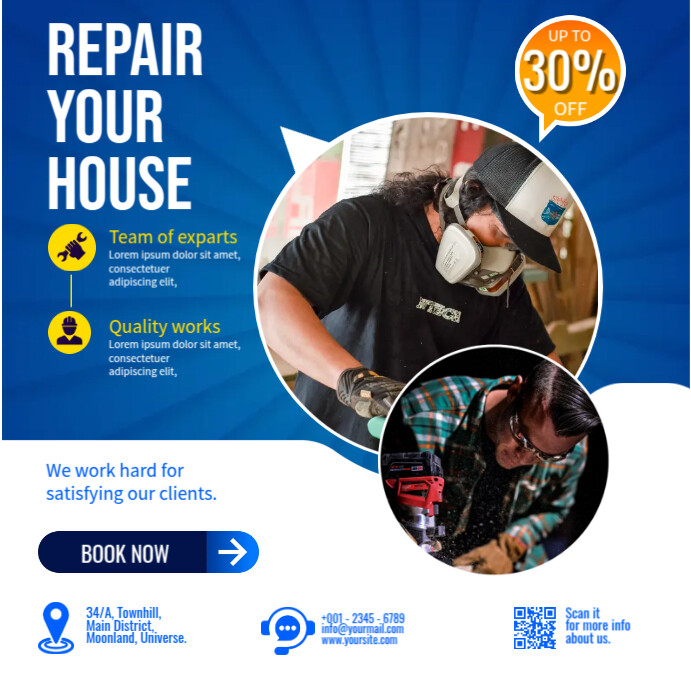 House Repair Ads Template | PosterMyWall