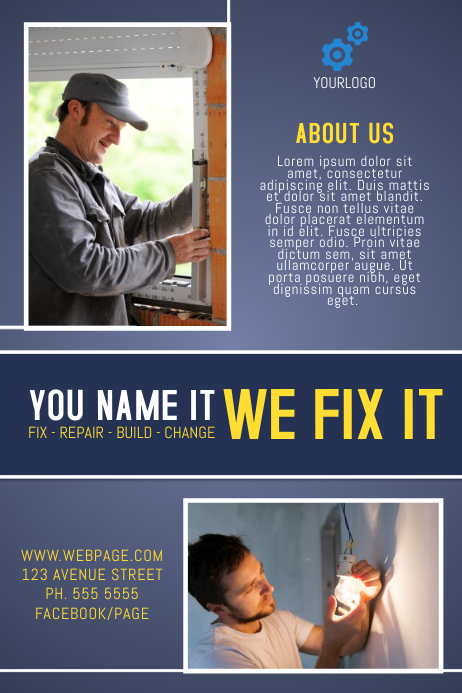 House repair fix business flyer template | PosterMyWall