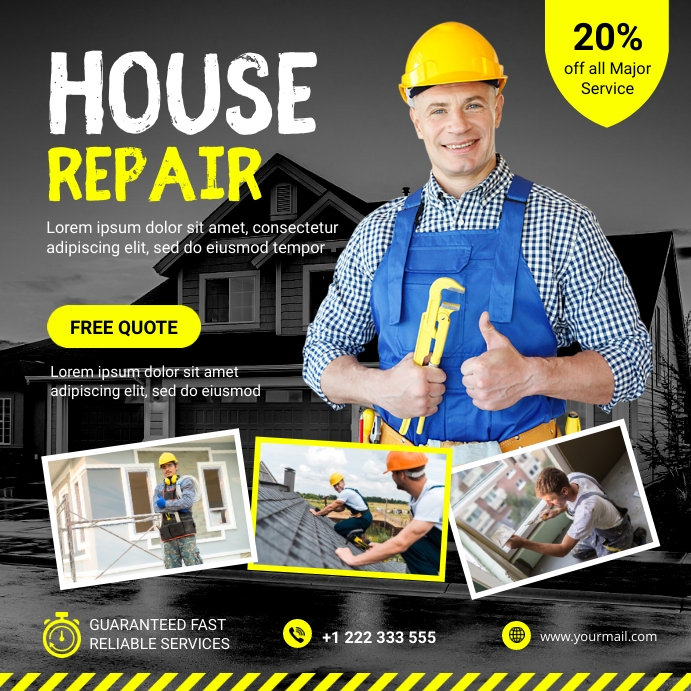 Copy of House Repair Template | PosterMyWall