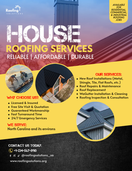 House Roofing services poster Templat | PosterMyWall