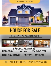 House for sale advert poster Template | PosterMyWall