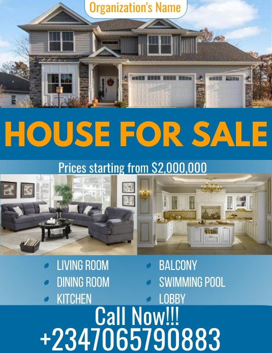 HOUSE SALE FLYER DESIGN (1) Template | PosterMyWall