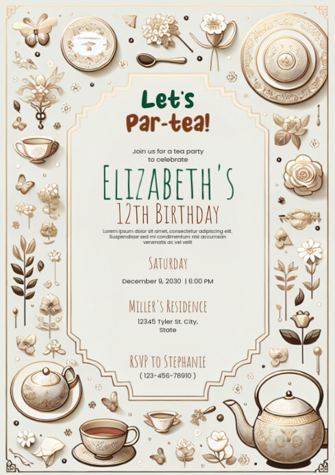 Copy of House Tea party Flyer | PosterMyWall