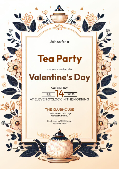 Copy of House Tea party Flyer | PosterMyWall