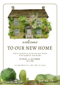 House warming invitation A4 Template | PosterMyWall