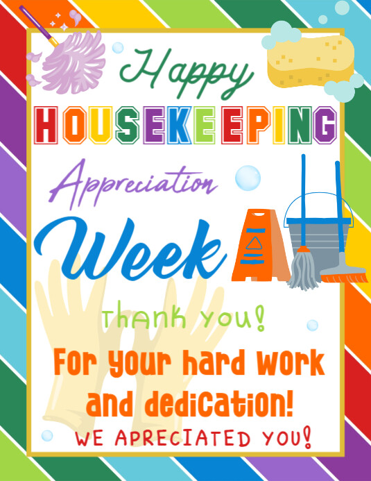 Housekeeping Appreciation Week Sign Printable Template | PosterMyWall