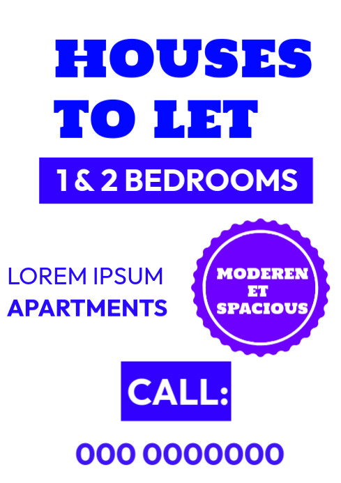 Copy of Houses To Let Poster | PosterMyWall