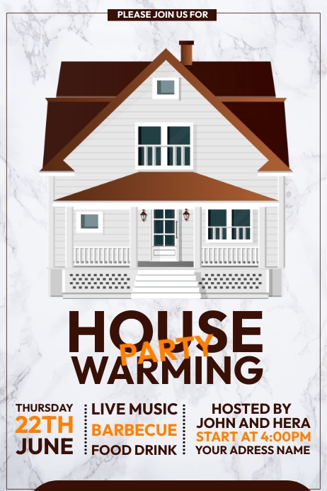 Housewarming flyer poster Template | PosterMyWall